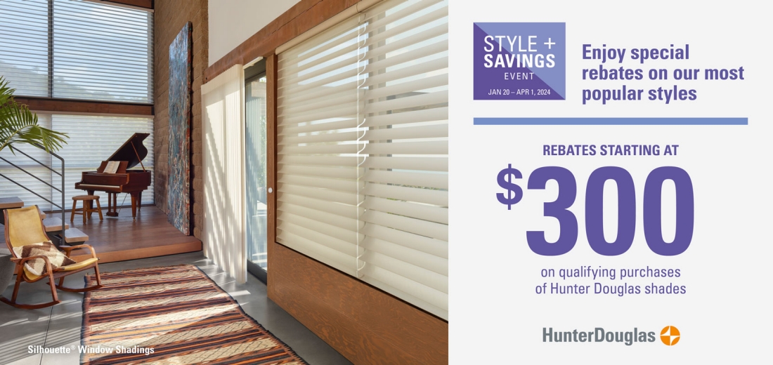 Hunter Douglas Shade Rebate Savings | Blind Builders Feasterville PA